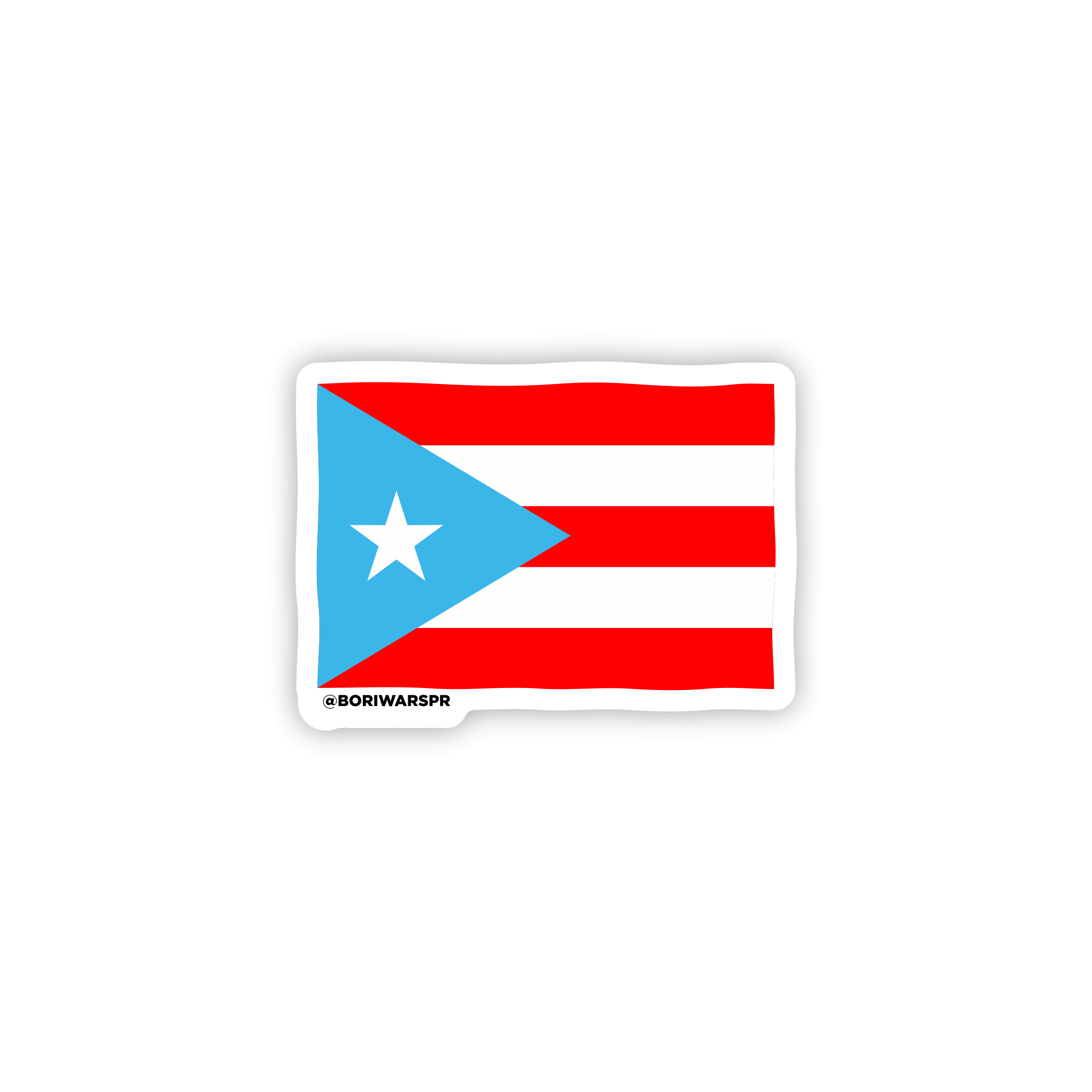 Bandera Azul Claro Rectangular Sticker – Bori Wars PR